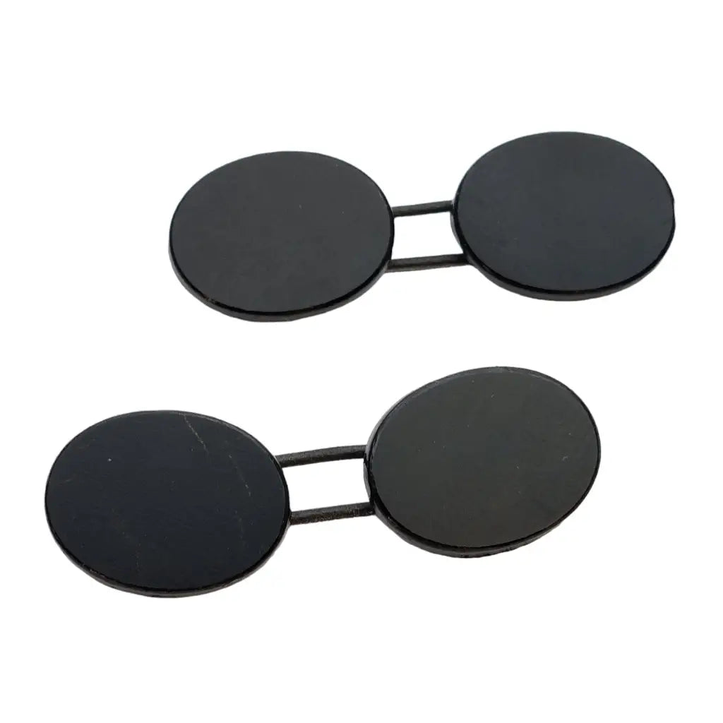 Vintage cufflinks for men Art deco black vintage double button ...
