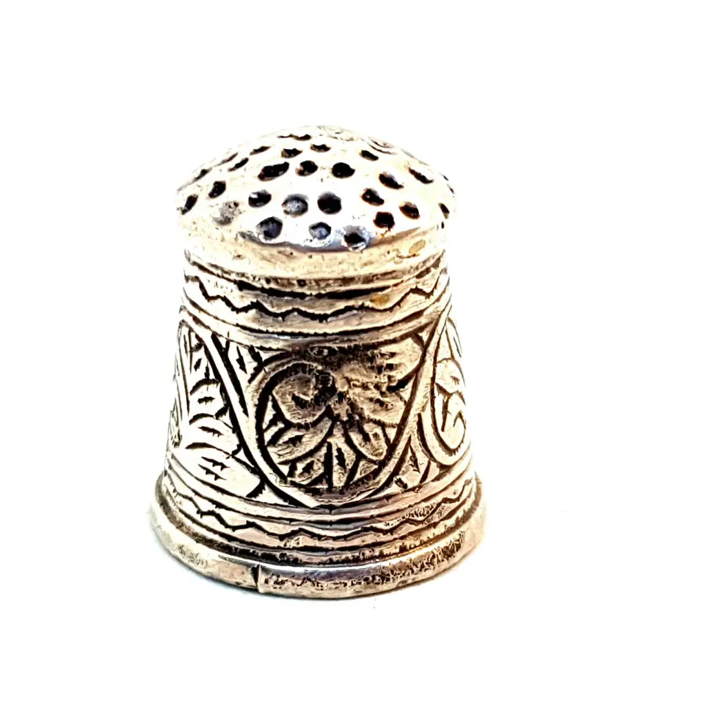 Thimble collection Vintage silver thimble Die-cut antique silver ...